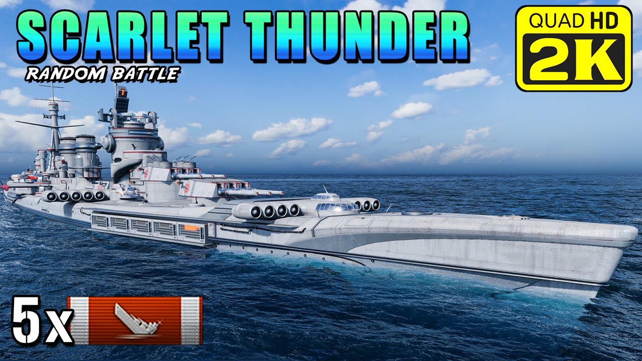 Battleship Scarlet Thunder - New British Battleship - YouTube