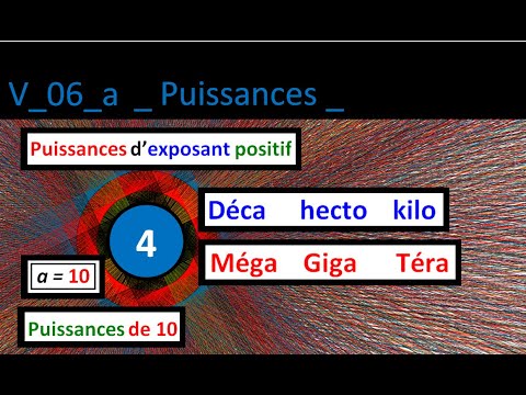 V 06 a PUISSANCES Puissances de 10 d exposant positif kilo méga giga SN ...
