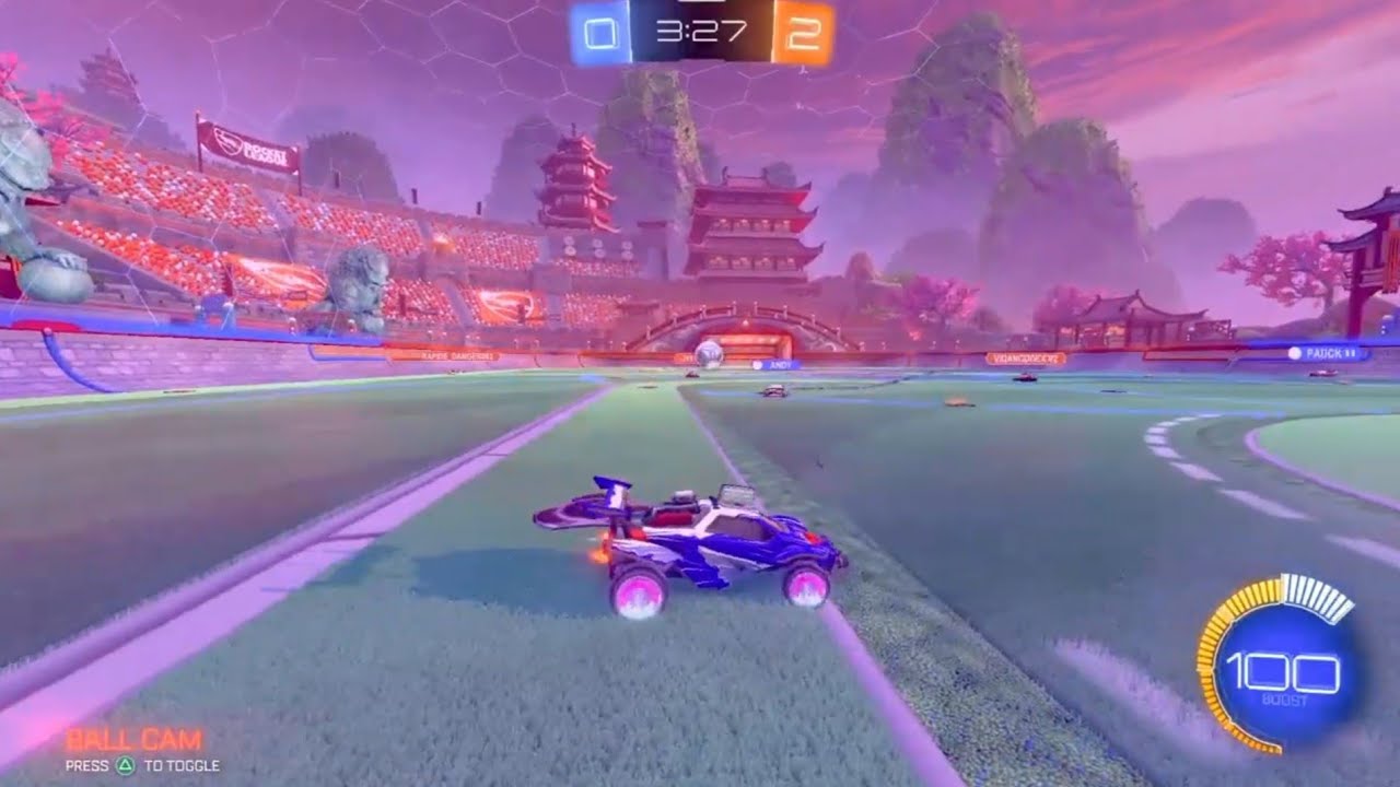 Rocket League 3v3 match. Two close goals - YouTube