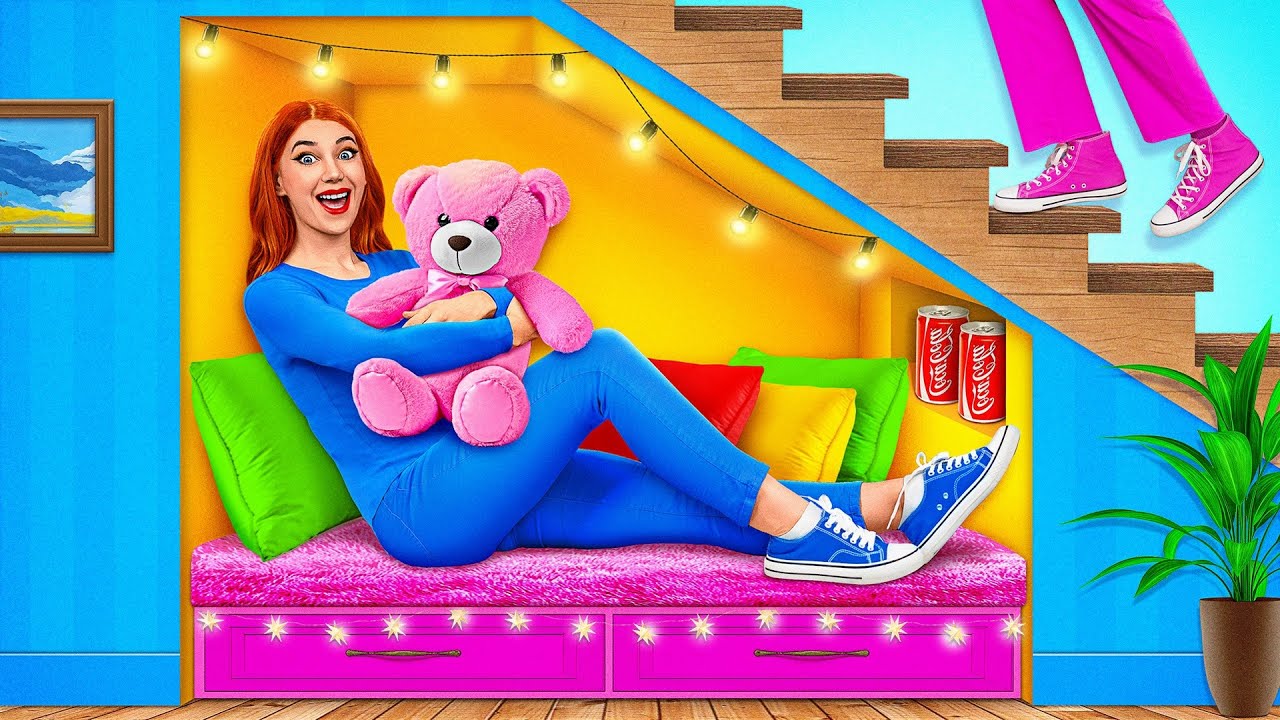 Geheime Räume Unter Dem Bett | Verrückte Challenge von Super Hyper DO - YouTube