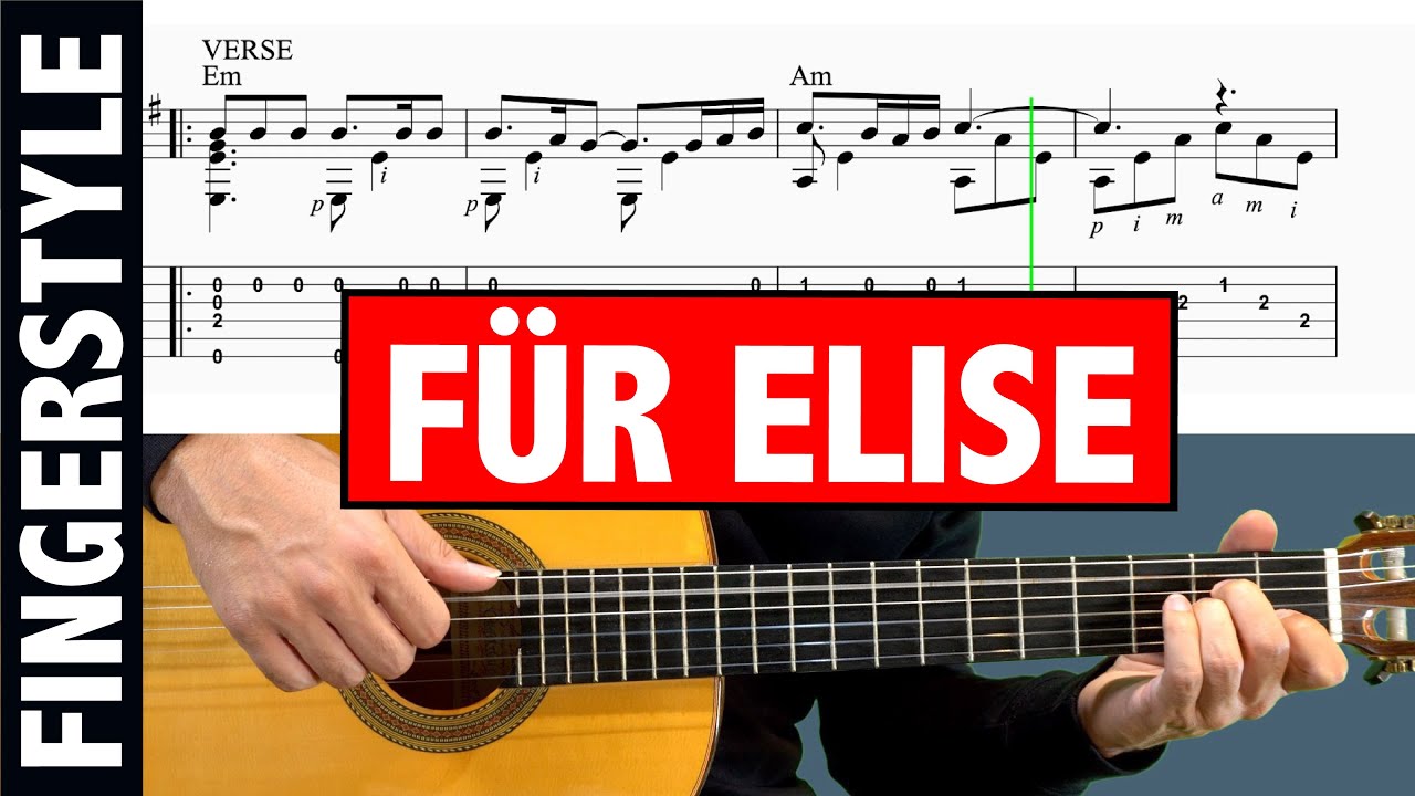 Beethoven - Für Elise / Classical Guitar Tutorial + TAB - YouTube