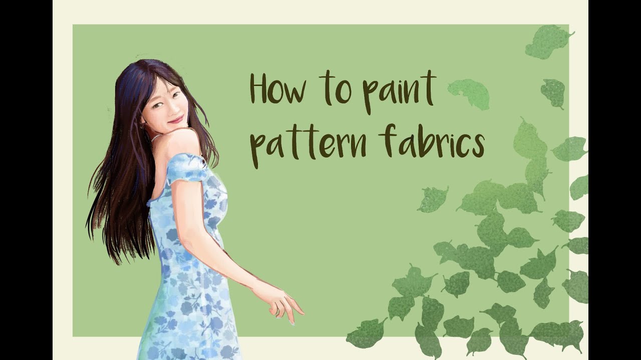 How to paint pattern fabrics - YouTube