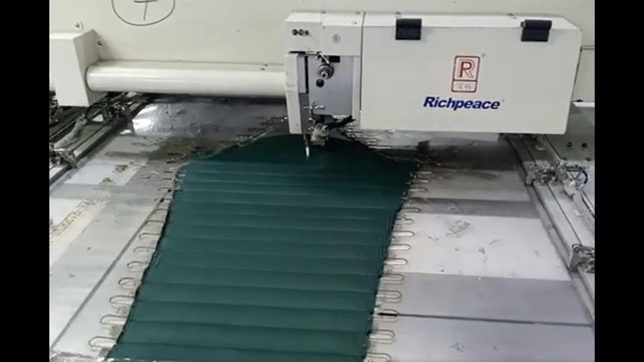 Down Jacket quilting with Multi-Head Sewing Machine - YouTube