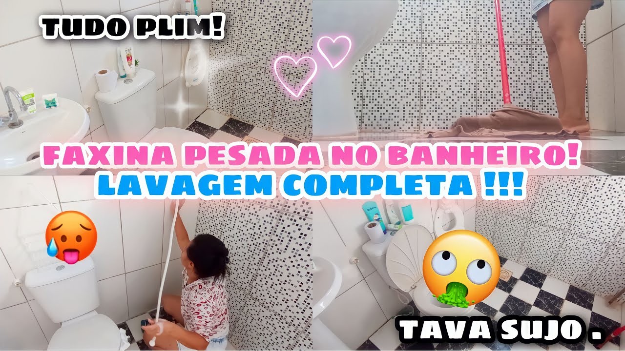 faxina pesada no banheiro 🥵/ lavagem completa em todo banheiro,ficou tudo bem limpinho 🥰 - YouTube