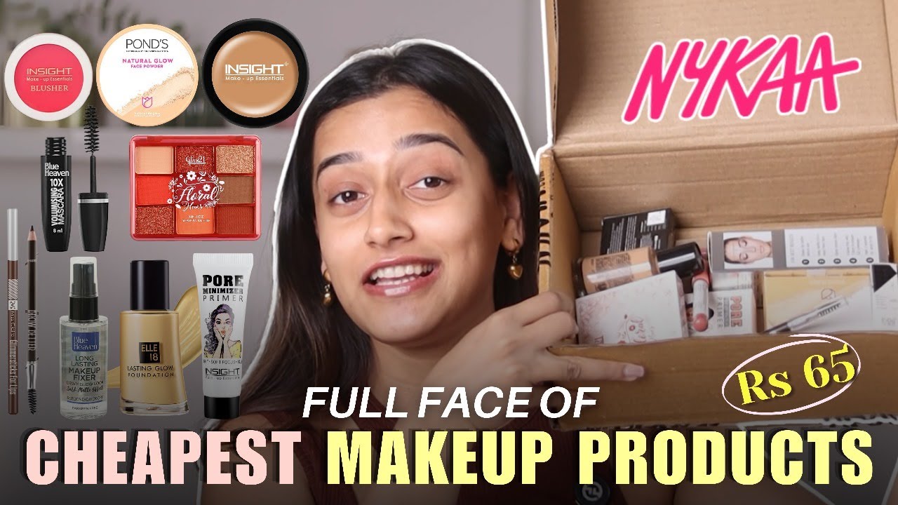 Wearing the *CHEAPEST* Makeup available in *India* | From Rs. 60 ...