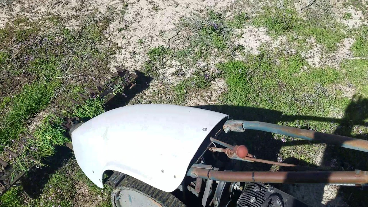 Jari Monarch Sickle Mower 5hp Test cut - YouTube