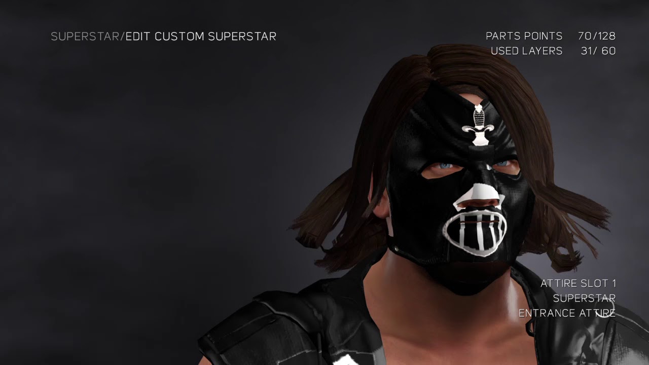 WWE 2K17 How to make Aj Styles New Bullet Club mask (PS4) - YouTube
