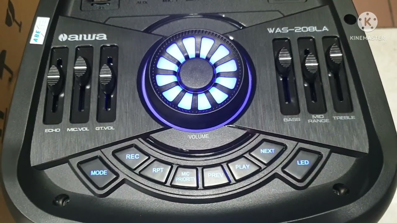 SPEAKER AKTIF PORTABLE AIWA WAS-208LA 2X8 INCH DOUBLE WOOFER BLUETOOTH ...