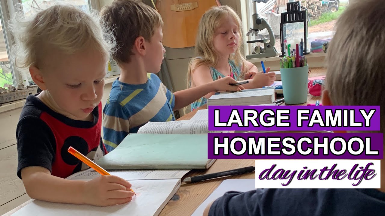 FIRST DAY OF HOMESCHOOL | back to school in a large family - YouTube