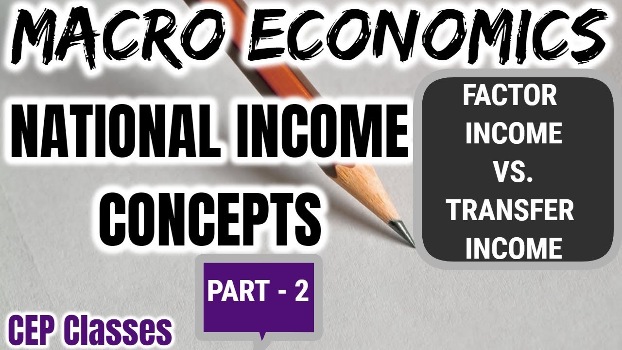 98 | NATIONAL INCOME BASIC CONCEPTS | DIFFERENCE BETWEEN FACTOR INCOME ...