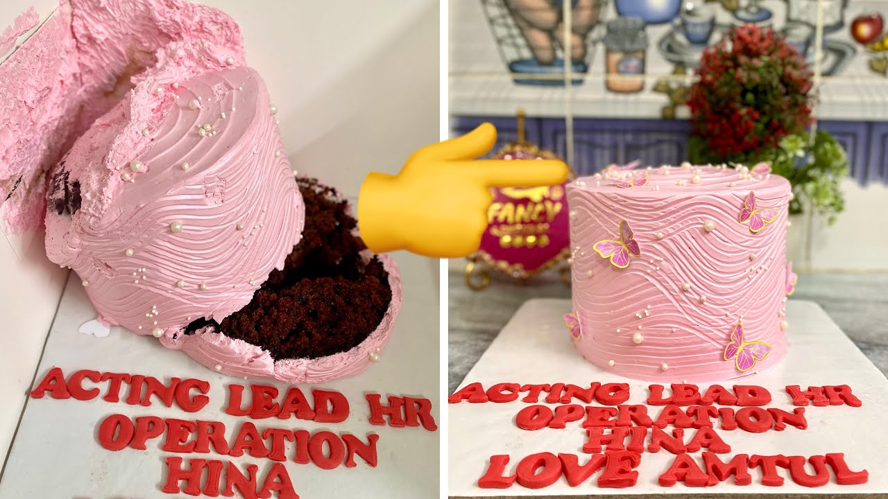 Cake Gir gya😩😭Full Tutorial Cake - Cake Decorating - Cake recipe - YouTube