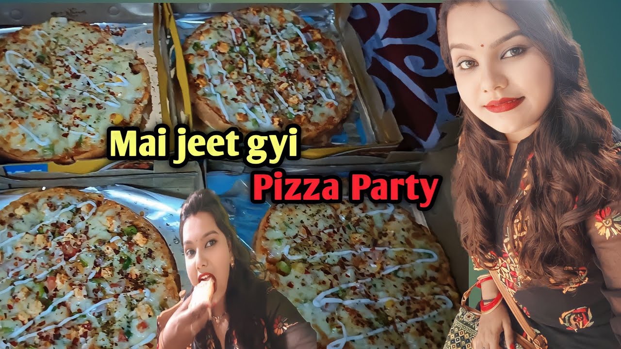 Pizza Party l jeet ki khushi Mai Pizza l Pizza party Celebration l ...