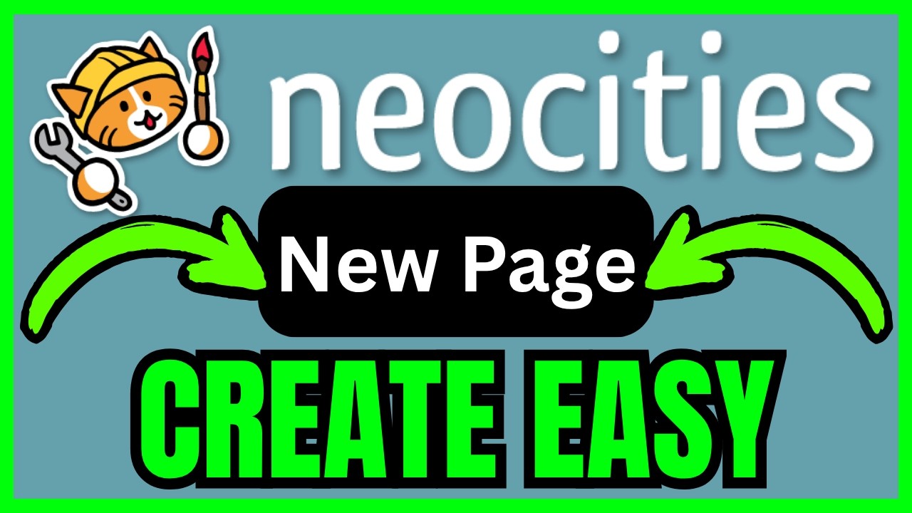How To MAKE A NEW PAGE On Neocities (QUICK & EASY) 2026 - YouTube