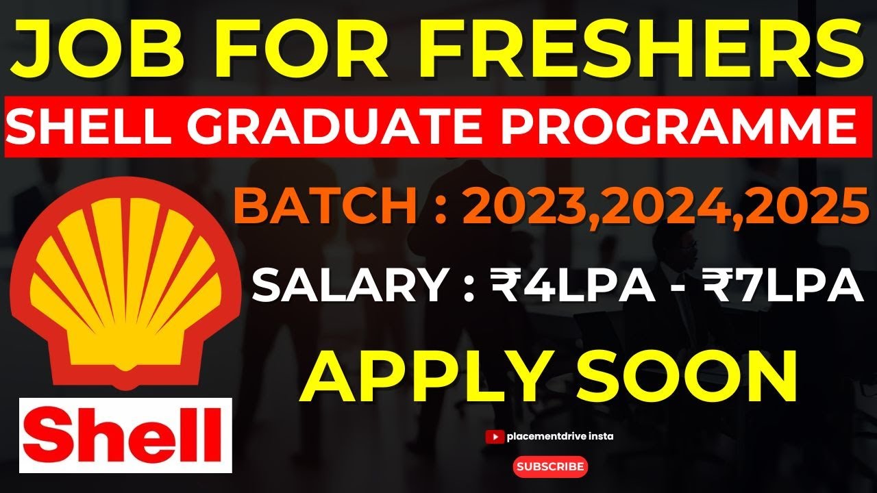 🔥 Shell Graduate Programme 2025 | Freshers Hiring India | Apply Now! 🚀 ...