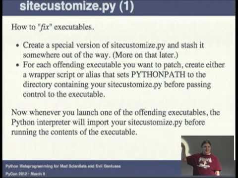 Python Metaprogramming for Mad Scientists and Evil Geniuses - YouTube