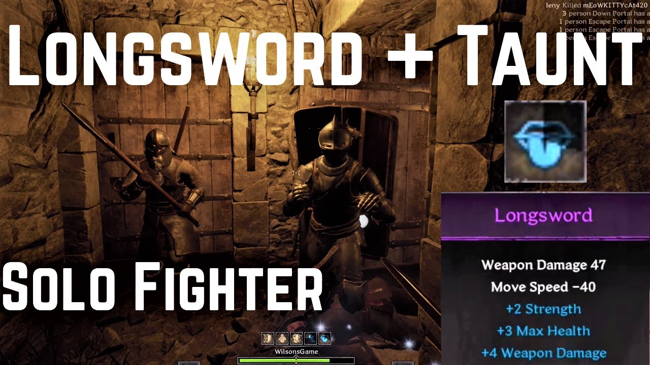Cleaving Through Teams | Longsword + Taunt Fighter | Dark and Darker ...
