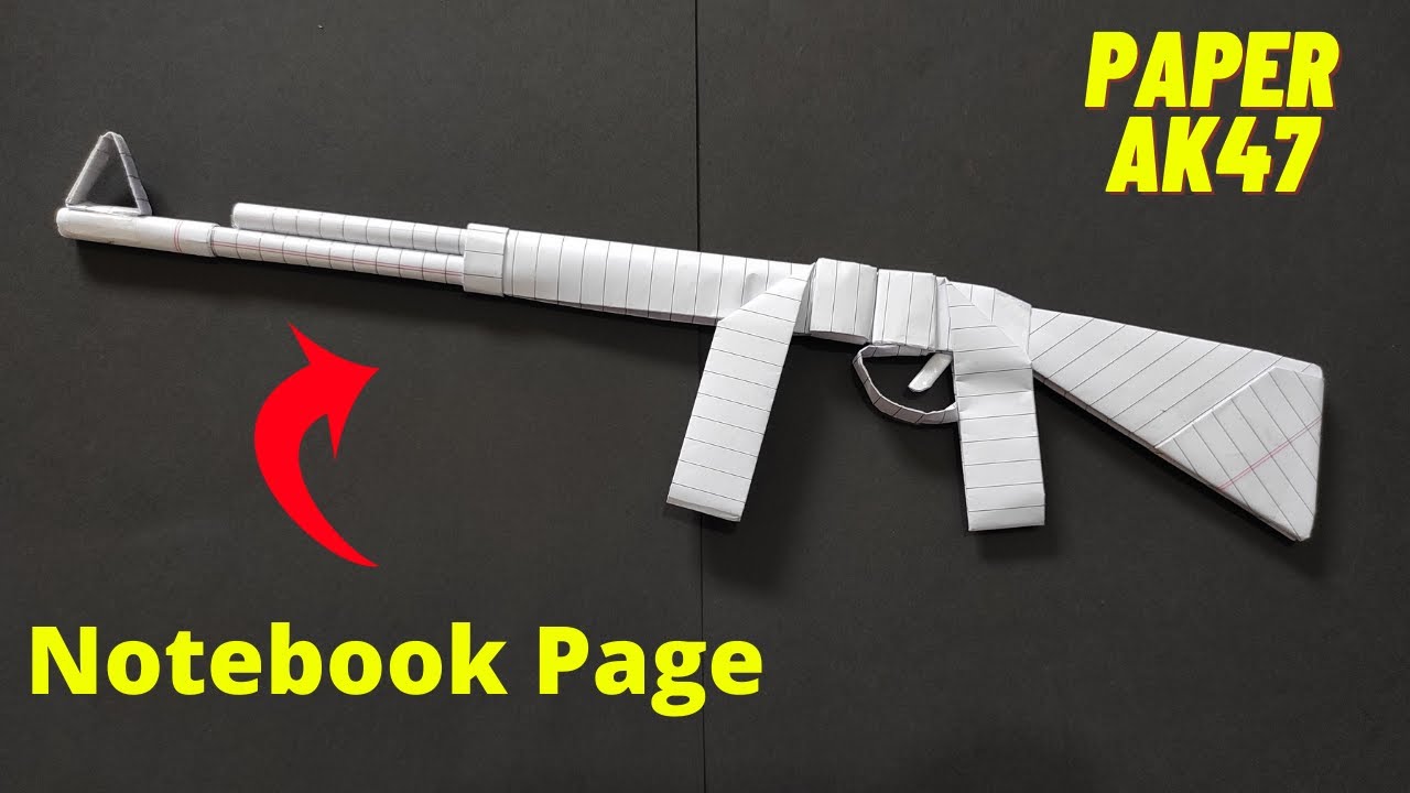 Origami Gun | How to Make a Paper AK47 Gun | Weapons DIY | Paper Ak47 ...