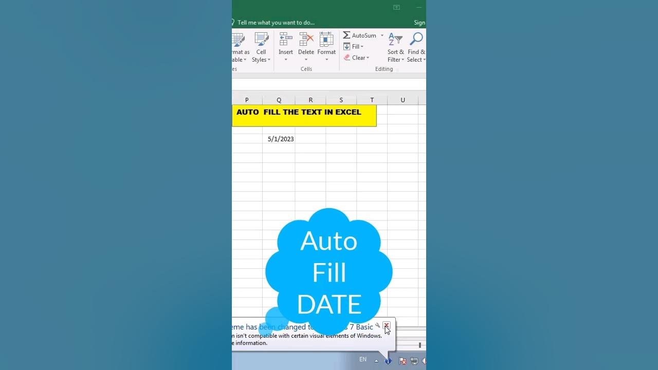 How to Fill the dates Automatically in Excel - YouTube