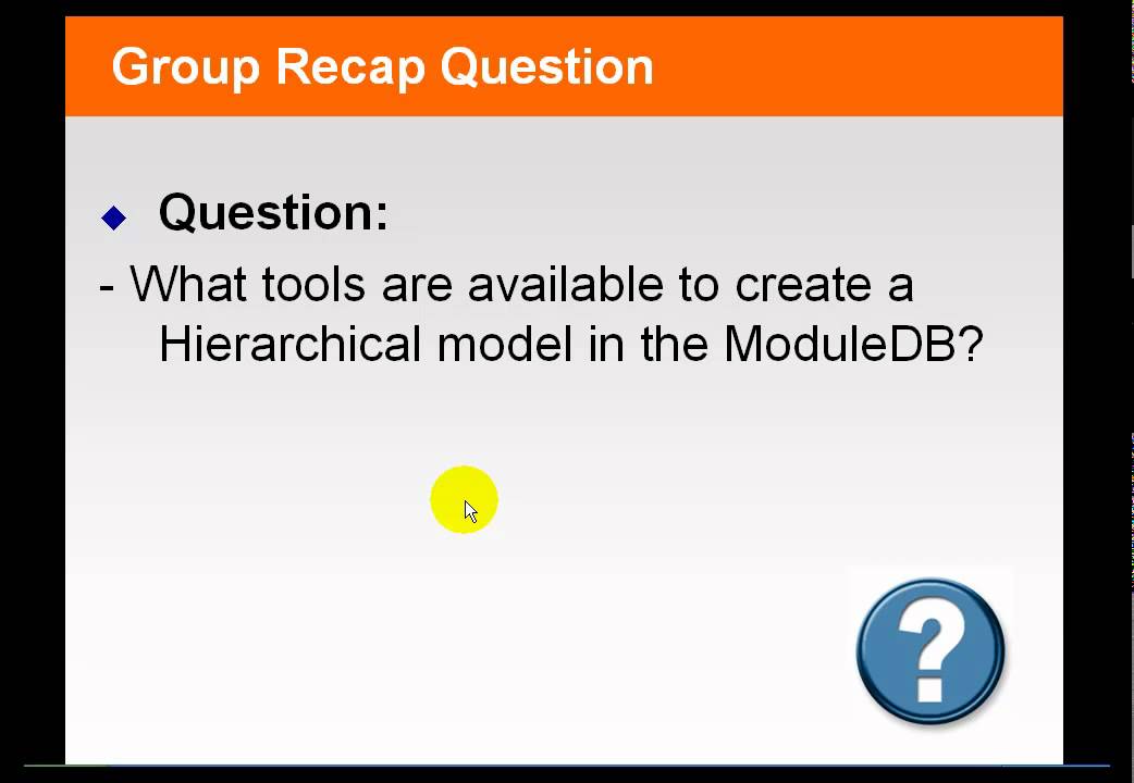 OSIsoft: Group Recap question about visualizing data and working with the Module Database. v2.1. ...