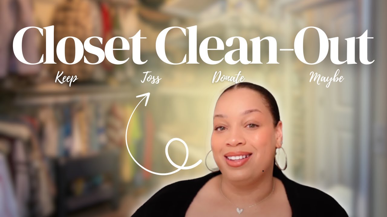 Closet Declutter | Keep, Toss, Donate + My Maybe Bin - YouTube