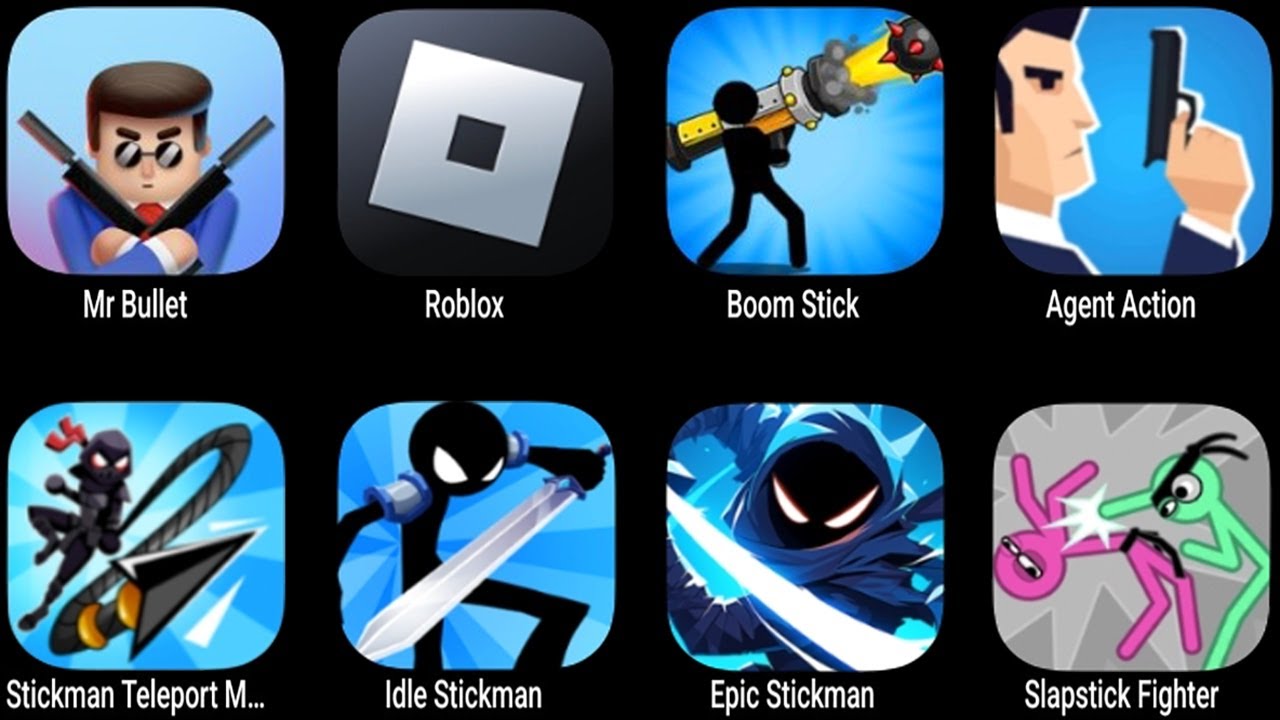 Mr Bullet,Roblox,Boom Stick,Agent Action,Stickman Teleport Master 3D ...
