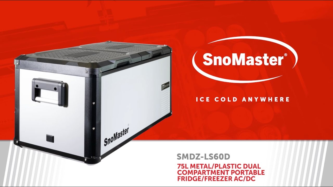 SnoMaster - 75L Metal/Plastic Dual Compartment Portable Fridge/Freezer ...