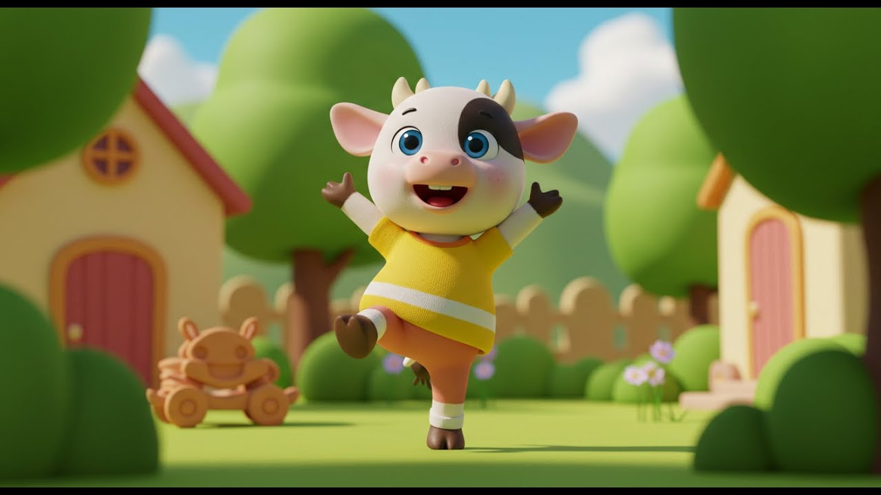 Baby Moo Moo Dancing | Cow Dance Song for Kids | Nursery Rhymes and ...