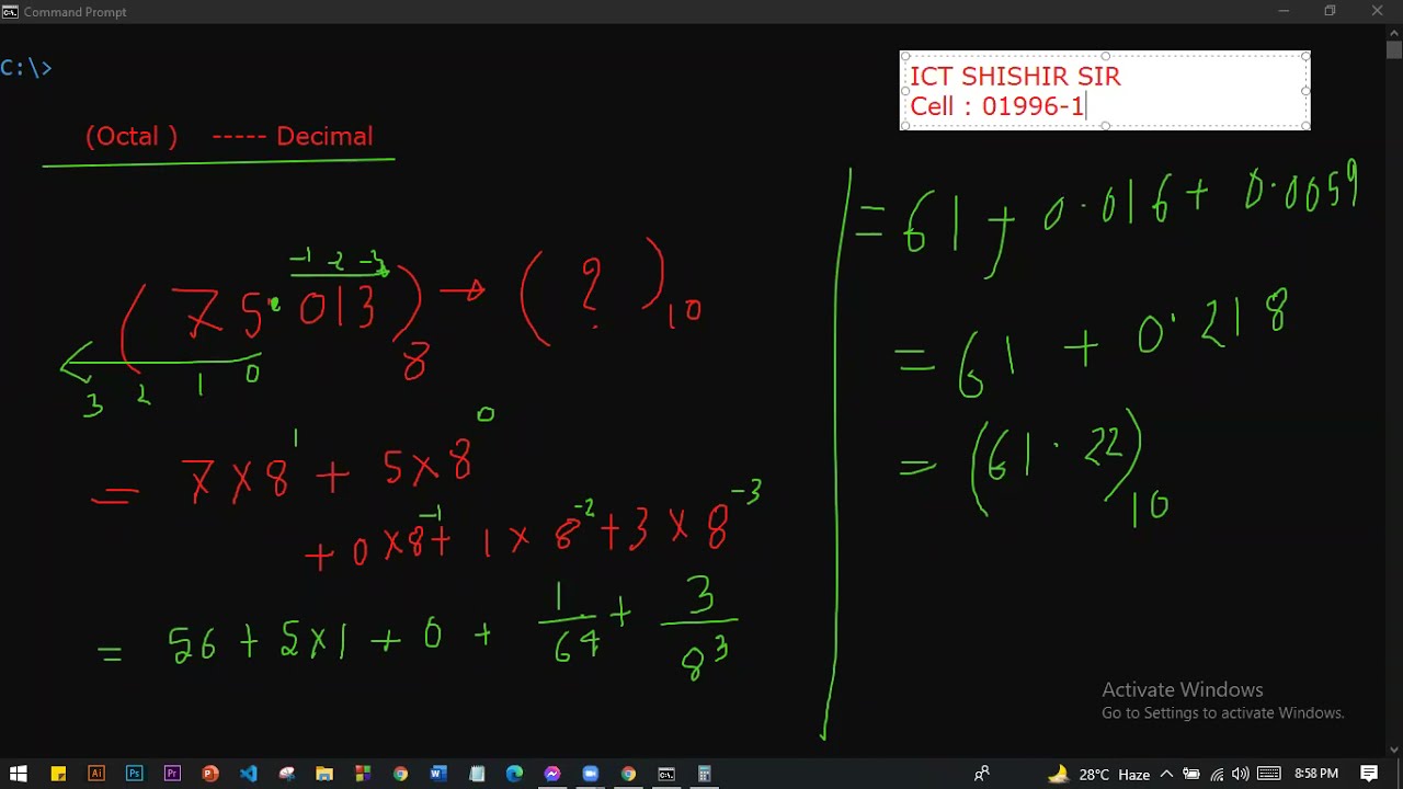 Number System Part 3 Binary Number System Or Others To Decimal By Ict
