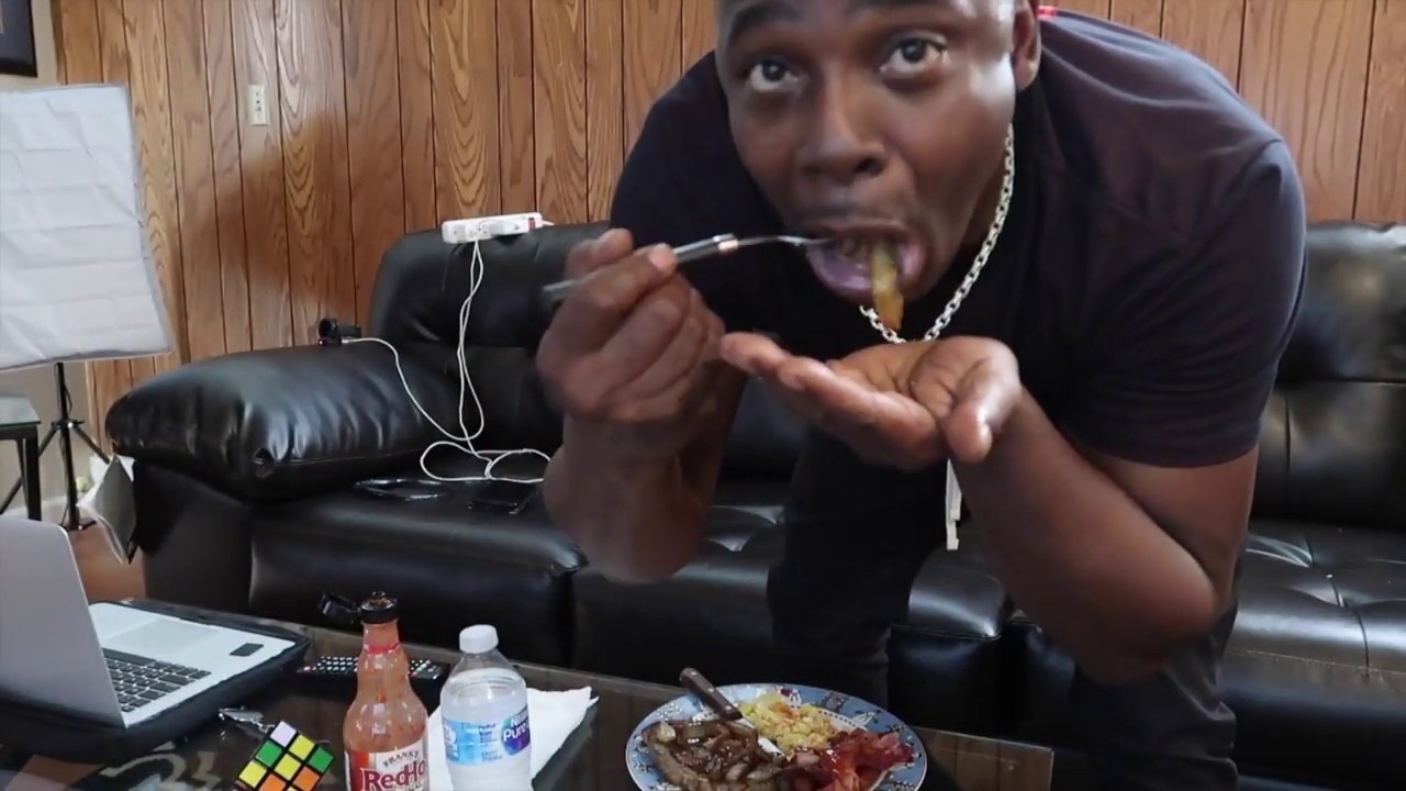 MEGA BREAKFAST MUKBANG ,STEAK EGGS & BACON (EATING SHOW) - YouTube