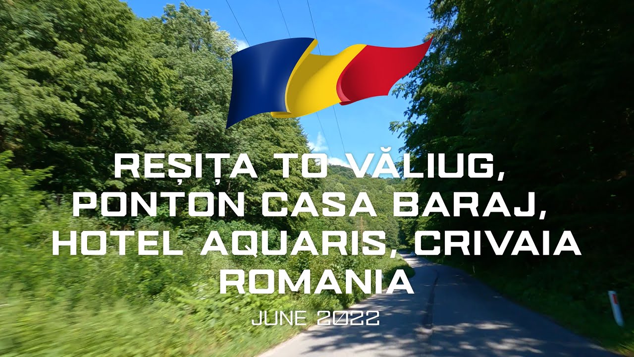Driving in Romania, Banat - Resita to Valiug, Ponton Casa Baraj ...