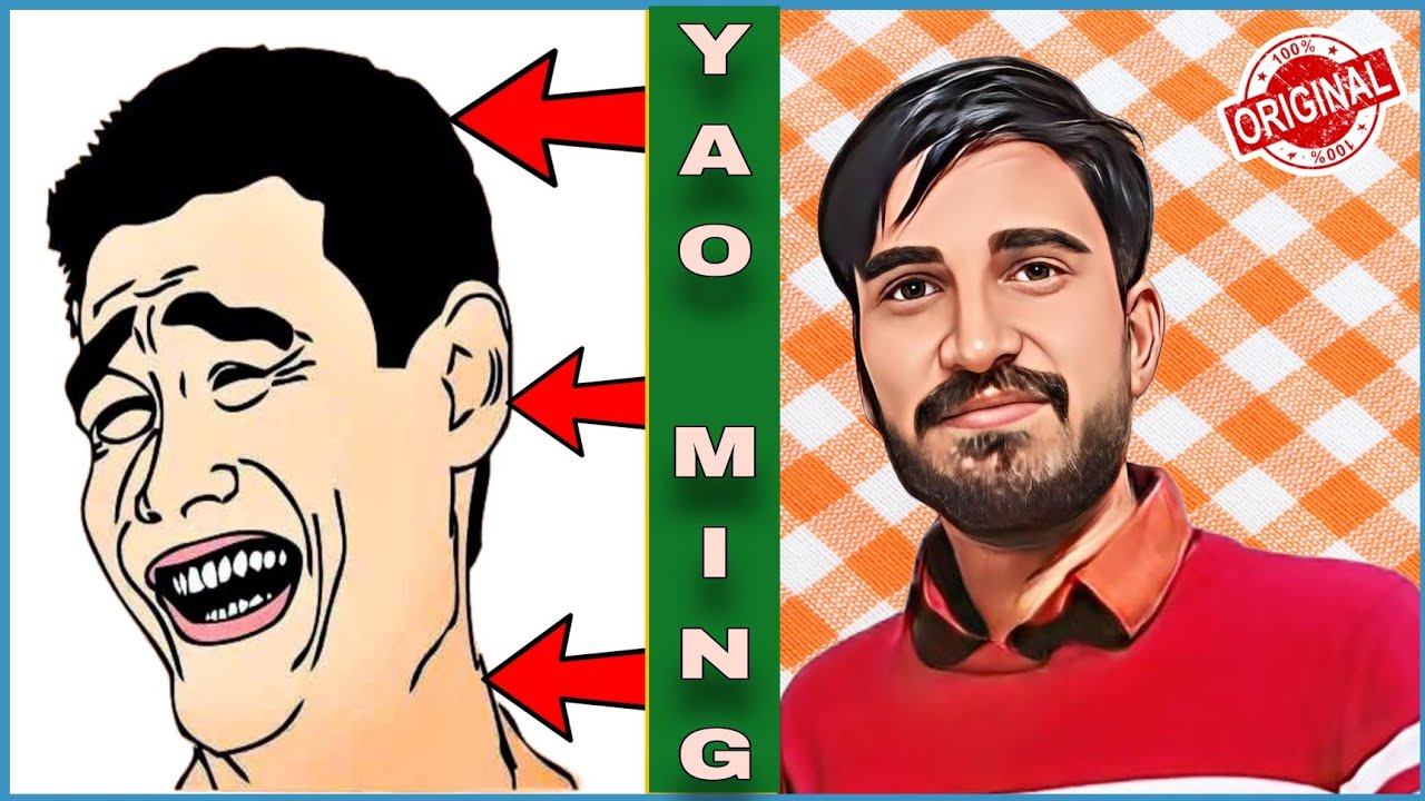 Yao Ming drawing || How to draw Yao Ming Laughing face drawing simply # ...