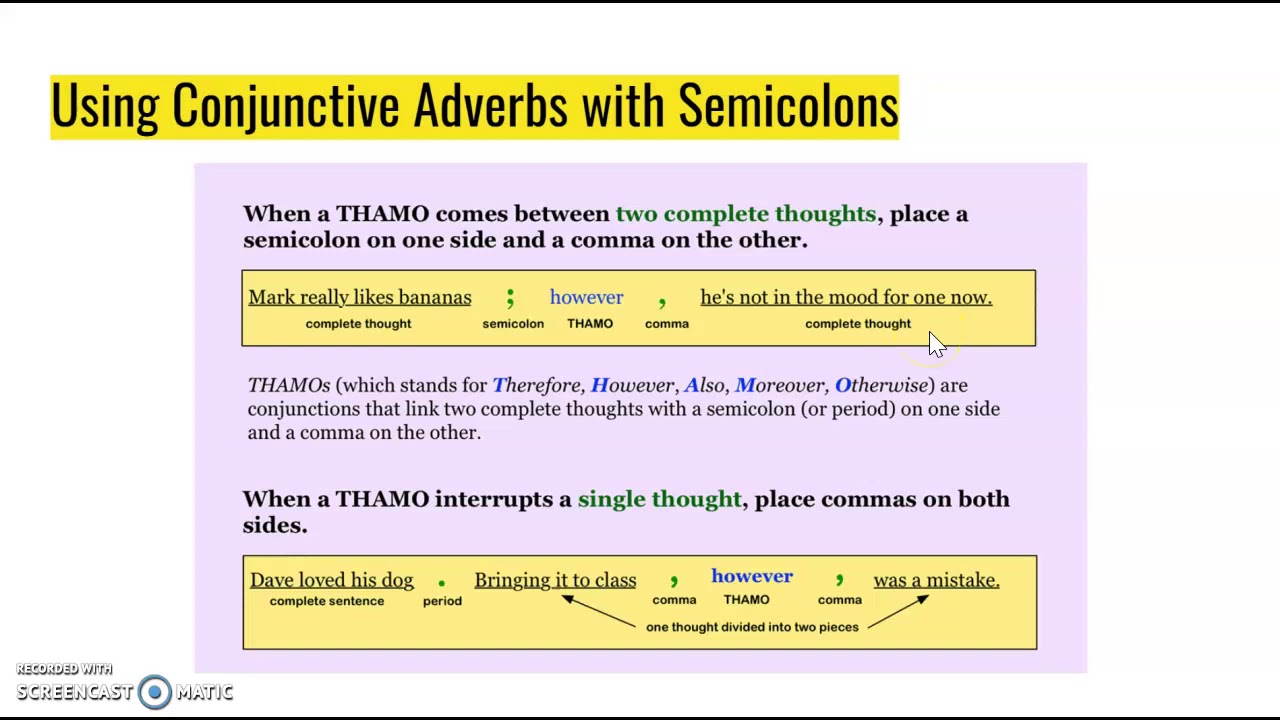Connecting Clauses with Colons and Semicolons - YouTube
