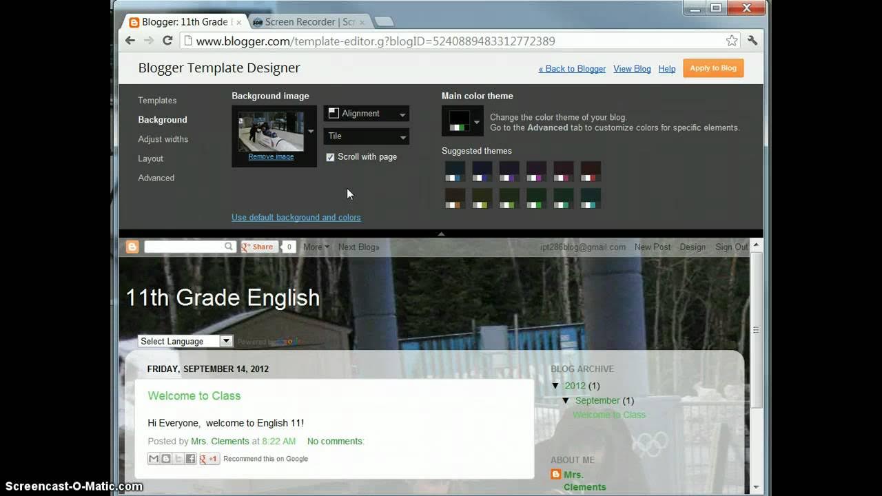 How to Add a Background Image to Blogger - YouTube