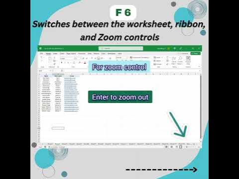Two excel shortcuts using F6 key #excel #exceltips #tutorial #shorts - YouTube