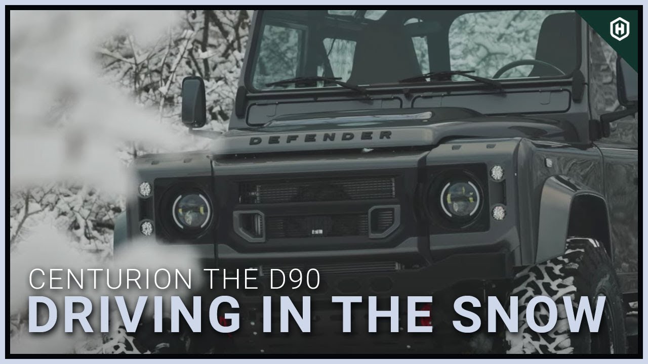 Land Rover Defender D90 in the Snow (Driving a Defender) - YouTube