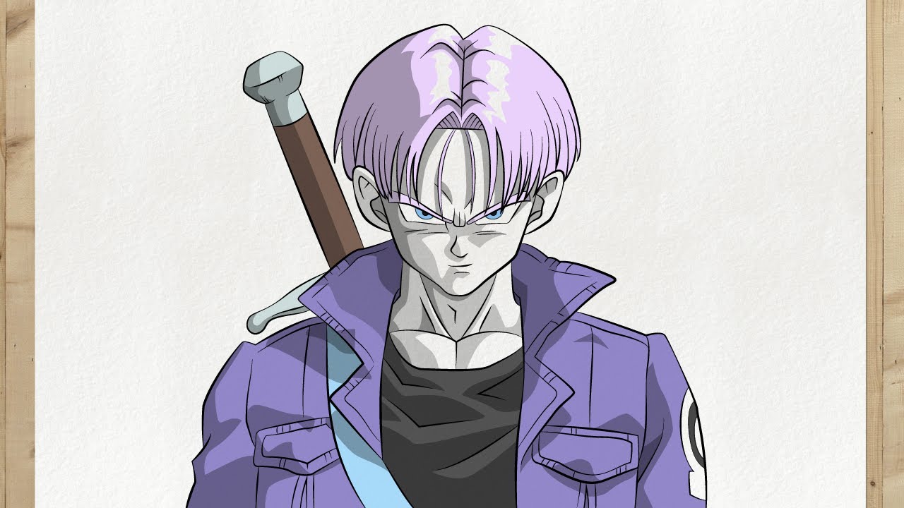 Como dibujar a TRUNKS DEL FUTURO (Dragon Ball) paso a paso FACIL y ...