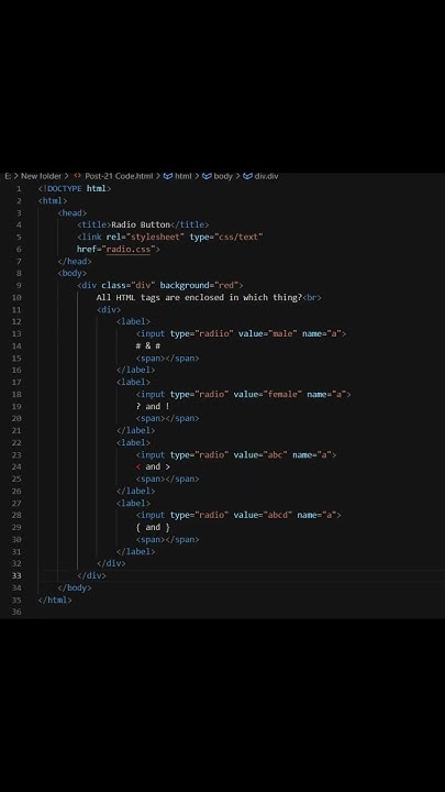 How To Use Radio Button Htmlandcss Shorts Shortfeed Programming Coding Html Css Youtube