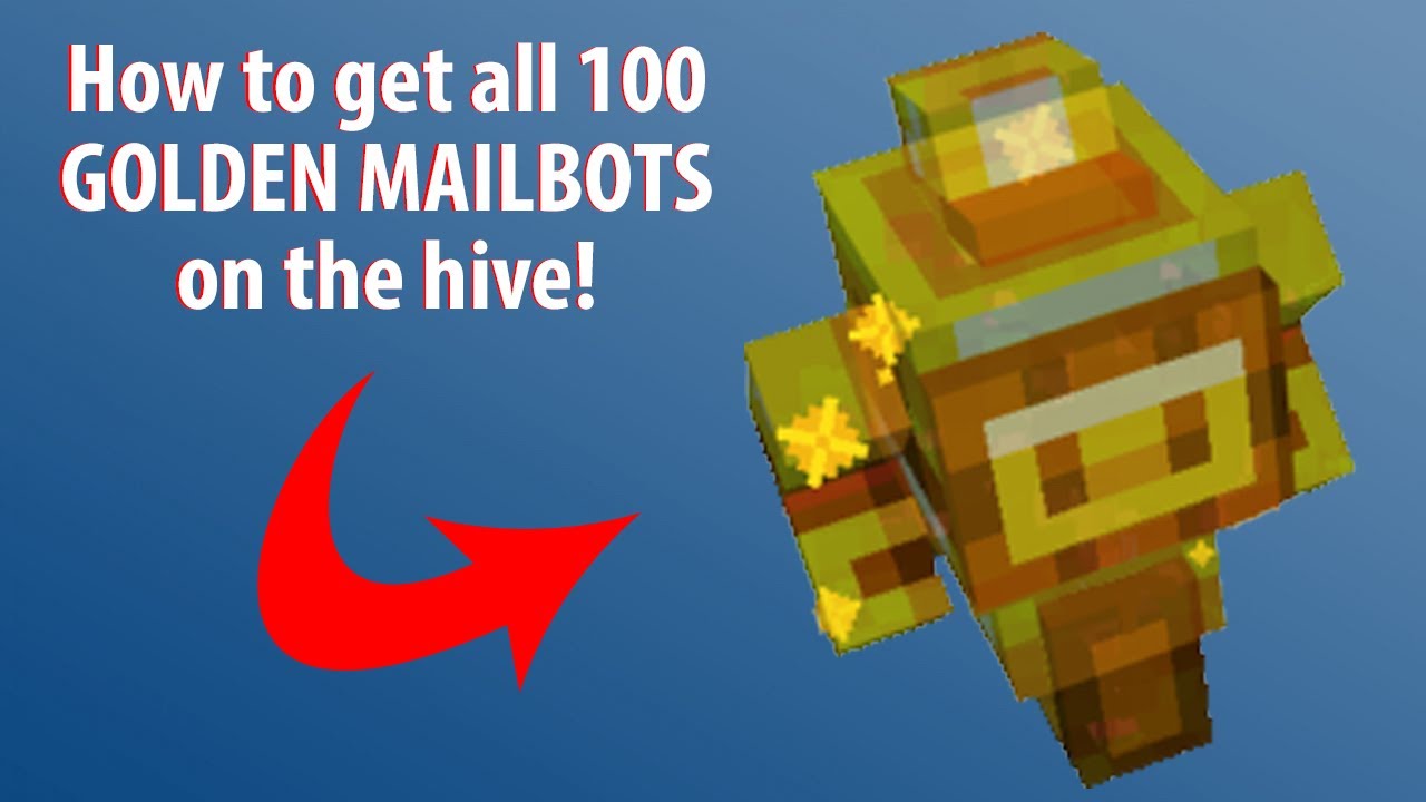 How to get the GOLDEN MAILBOTS on THE HIVE! (All 100) #hivemc #tutorial ...