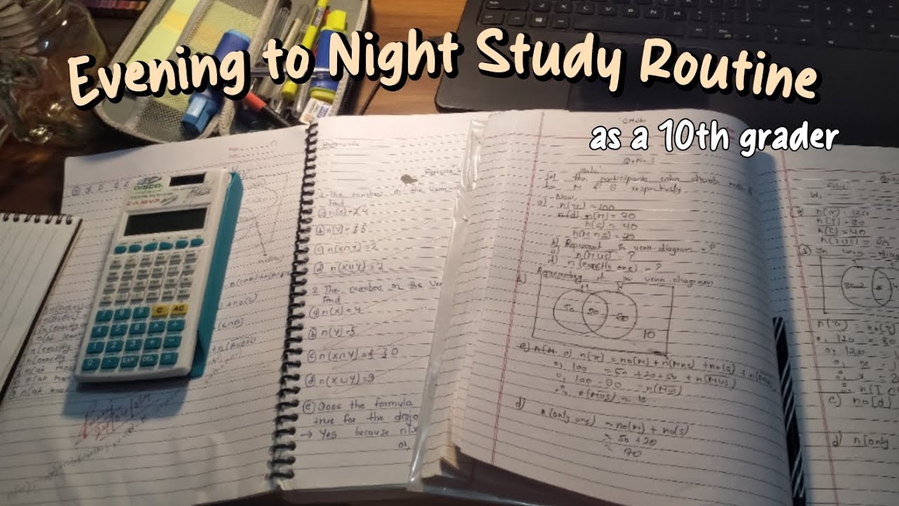 Study Routine as a 10th grader~🍃|| Evening to Night study routine|| ft ...