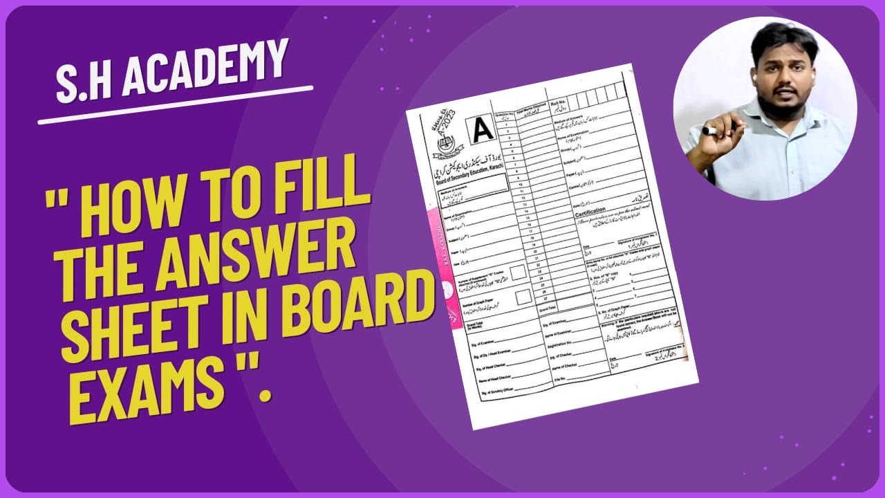 How to fill board copy/ Answer sheet. - YouTube