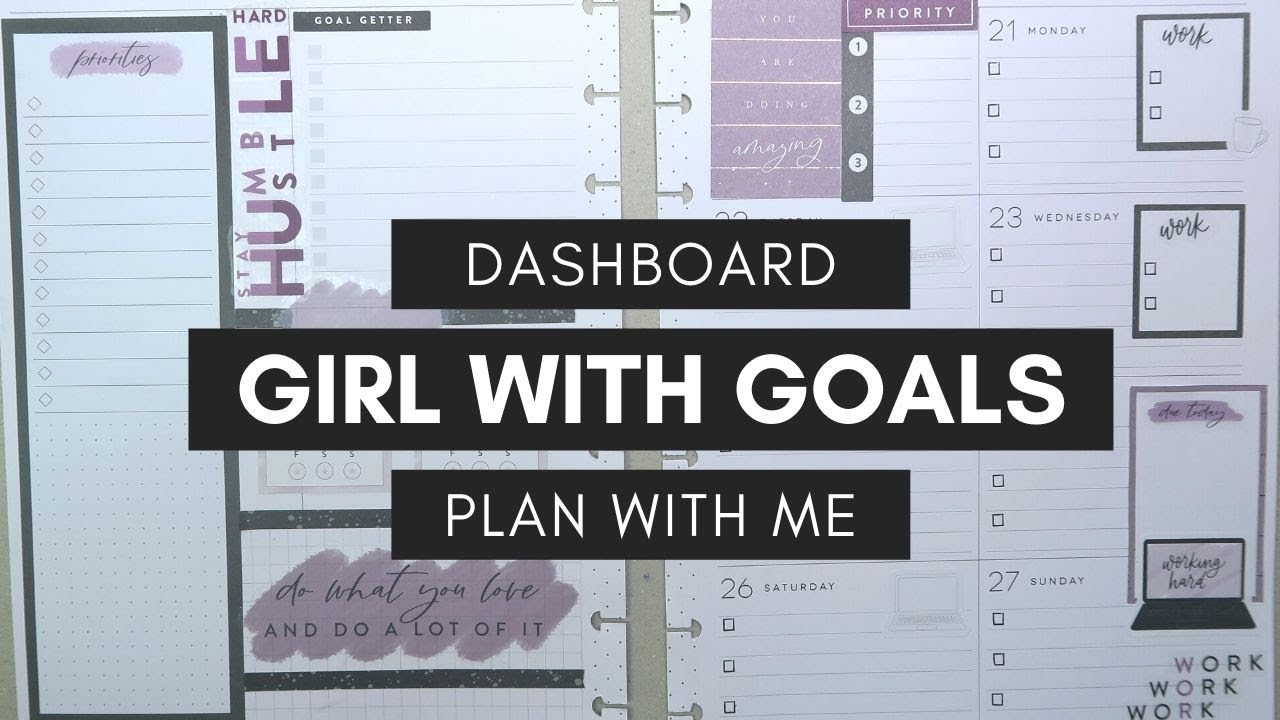 Girl With Goals Sticker Book and Extension Pack Plan With Me - Happy ...