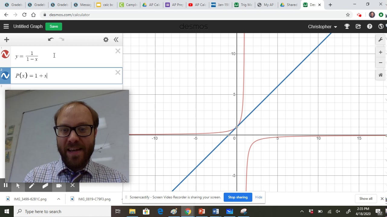 Desmos Demonstration of Power Series Representation of Function - YouTube