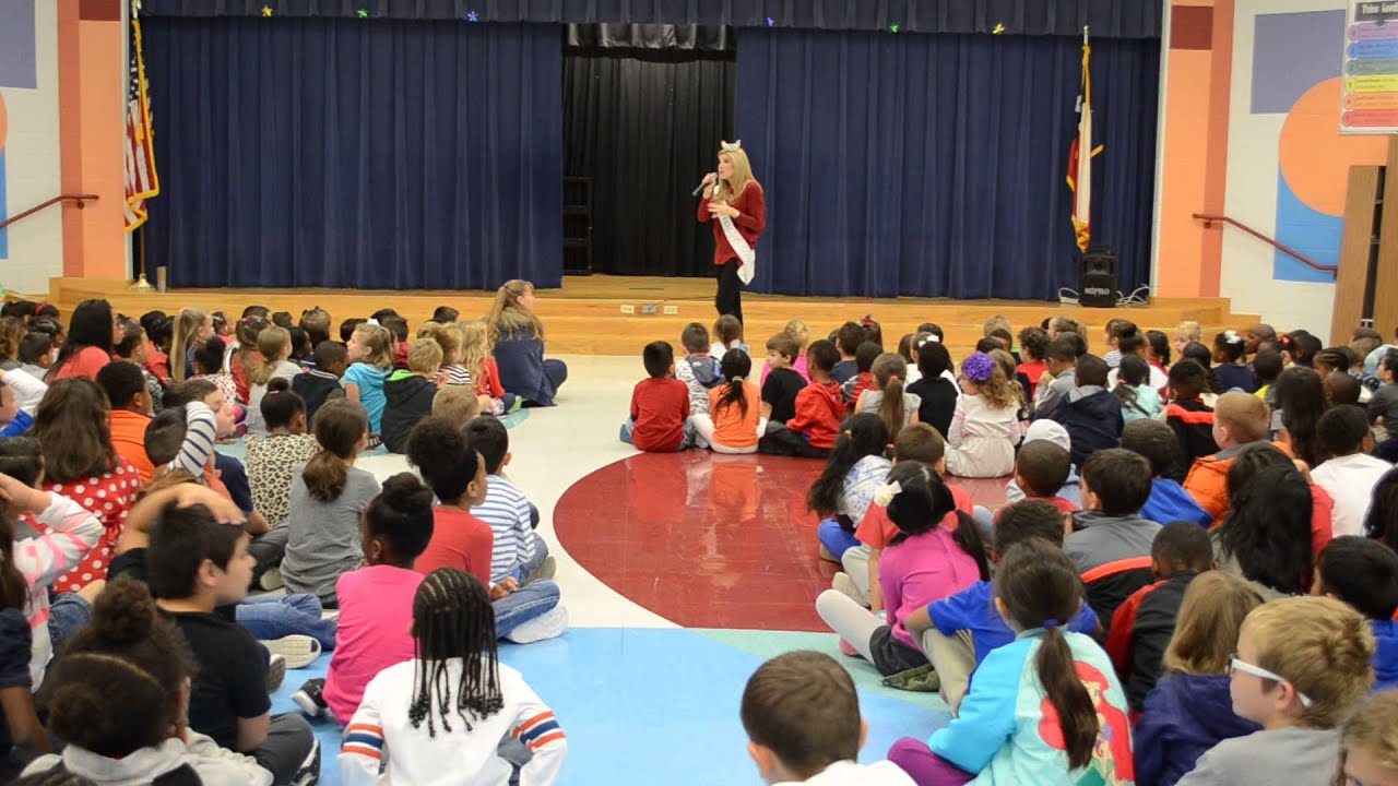 Miss Texas 2015 visits Rockbrook Elementary - YouTube