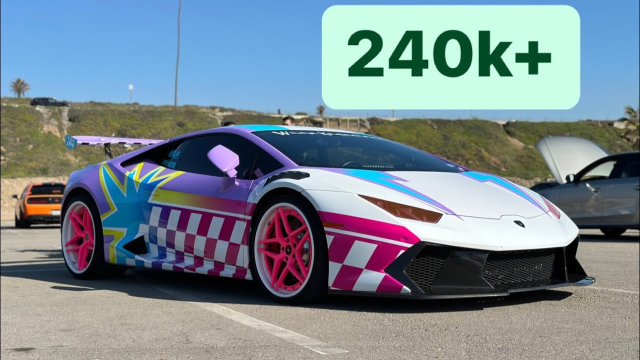 Asking supercar owner what he does for a living + beach car meet - YouTube