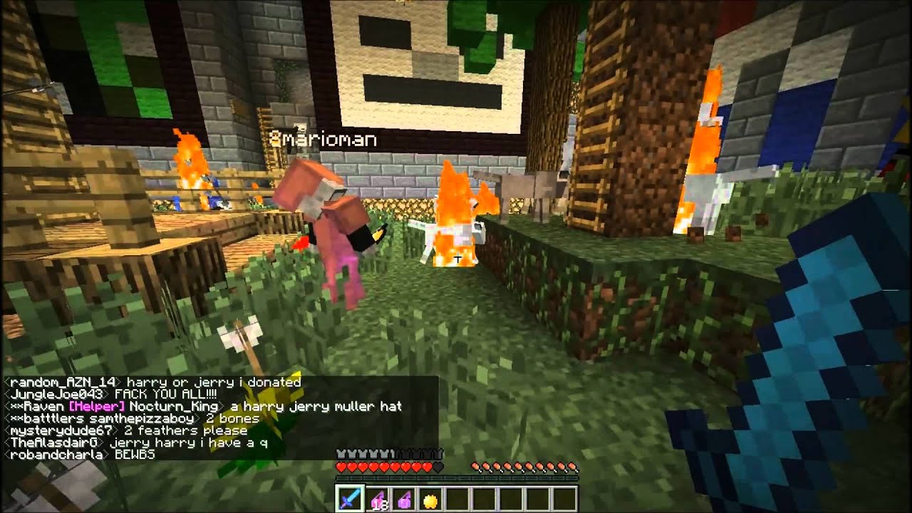 minecraft its jerry and harry public server mob arena strijd 1 - YouTube