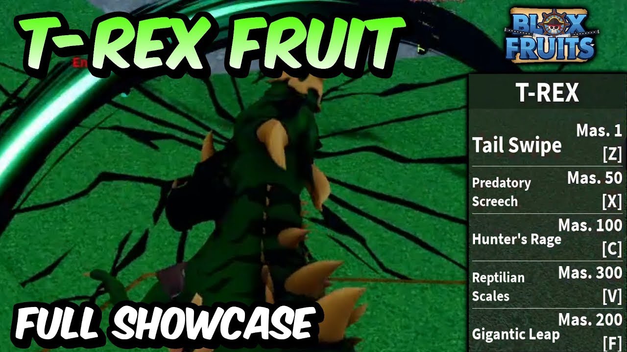 NEW T-Rex Fruit FULL SHOWCASE! | Blox Fruits T-Rex Fruit Full Showcase ...