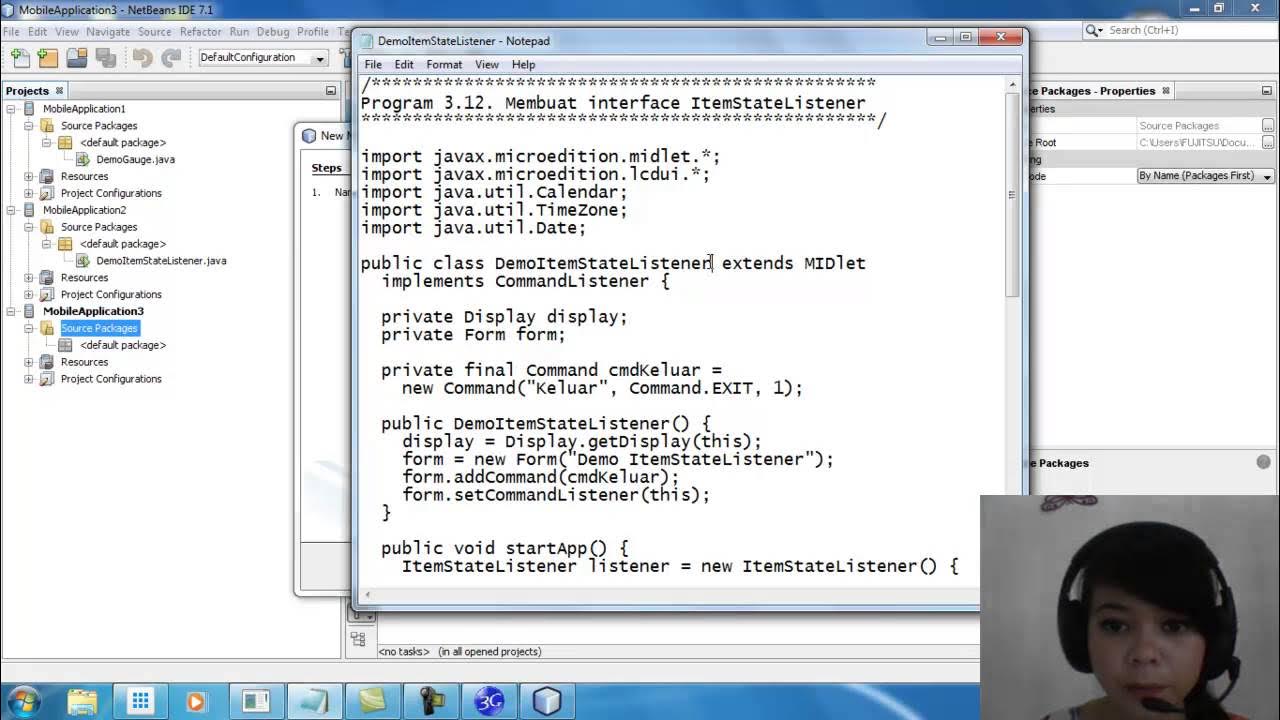 Tutorial Pemrograman java Mobile Netbeans dan J2ME Wireless Toolkit Part V - YouTube