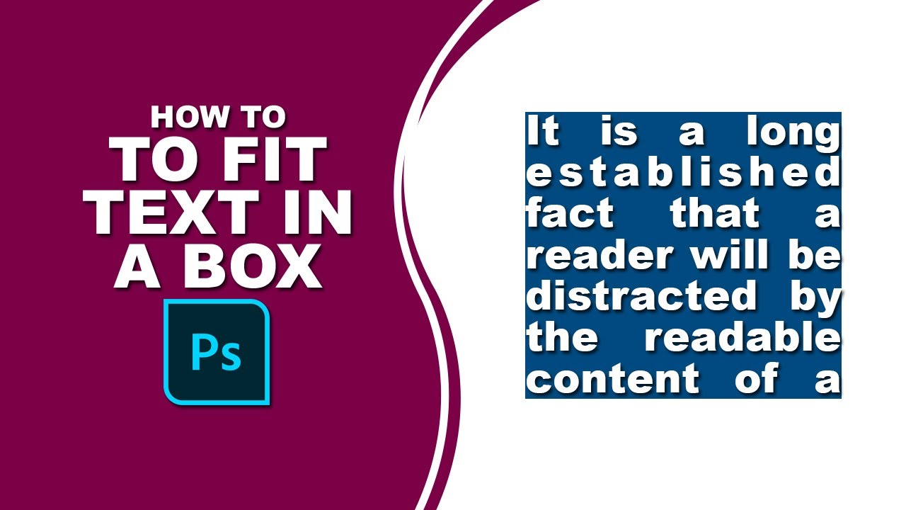 How to fit text in a box photoshop - YouTube