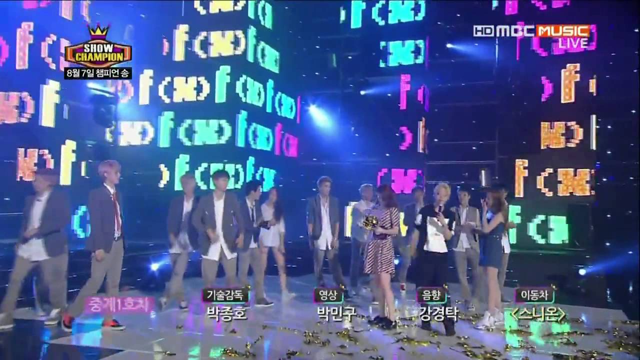 130807 f(x) - No 1 & Encore Stage @ Show Champion - YouTube