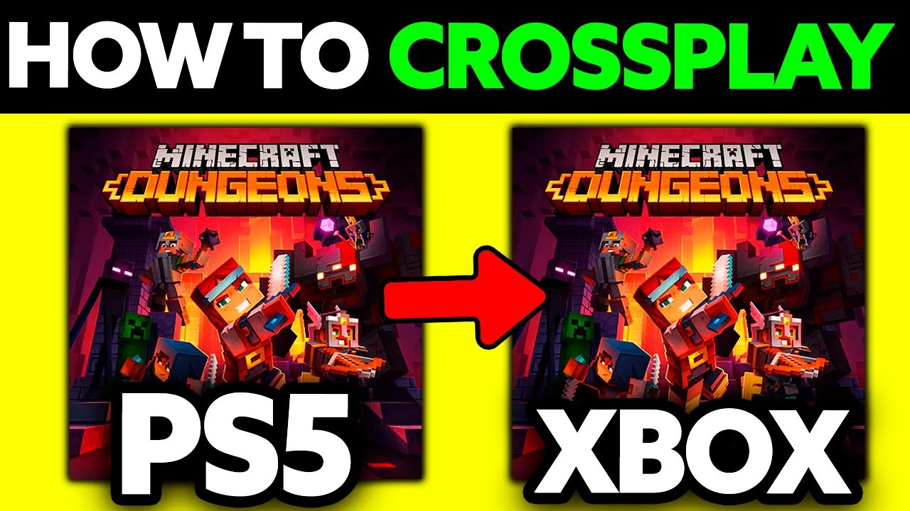 How To Crossplay Minecraft Dungeons PS5 And XBOX (2025) - Step by Step ...